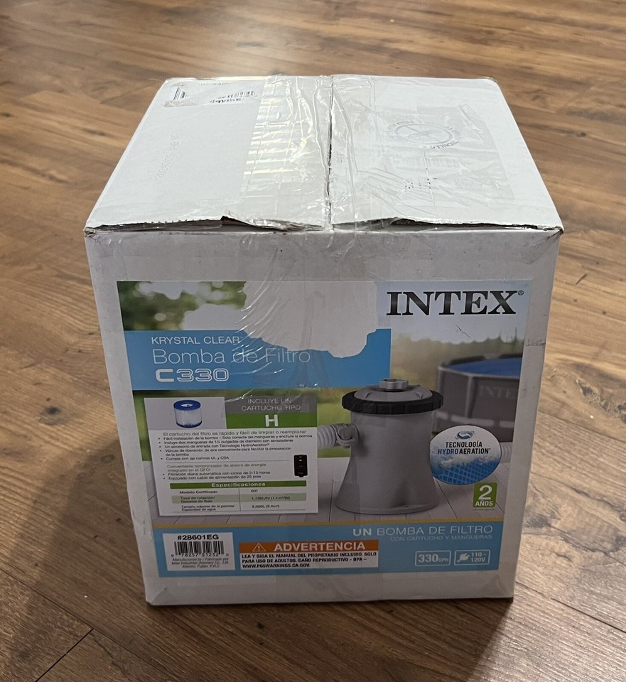 Intex C330 GPH Easy Set Swimming Pool Filter Pump For Above Ground ...