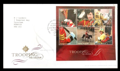 139. GREAT BRITAIN 2005 STAMP S/S TROOPING THE COLOUR , QUEEN ELIZABETH ...