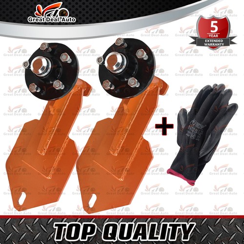 ORANGE SHIPPING CONTAINER WHEELS (PAIR) WITH HUB (Holden HQ Stud ...