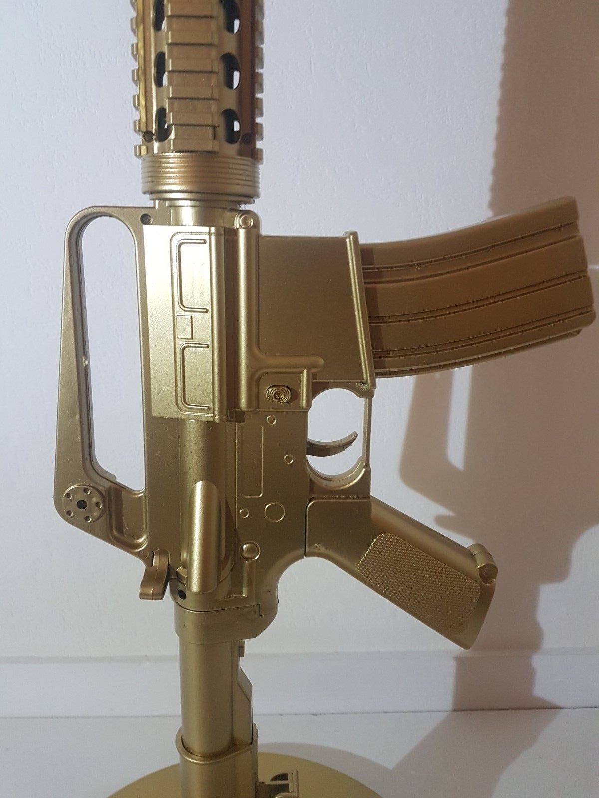 LAMPE DESIGN M4 OR (AR15 M16 chevet bureau table salon lamp light army ...