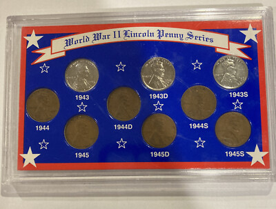 1943, 1944, 1945 World War II Lincoln Penny Series Coins - 9 Coins | eBay