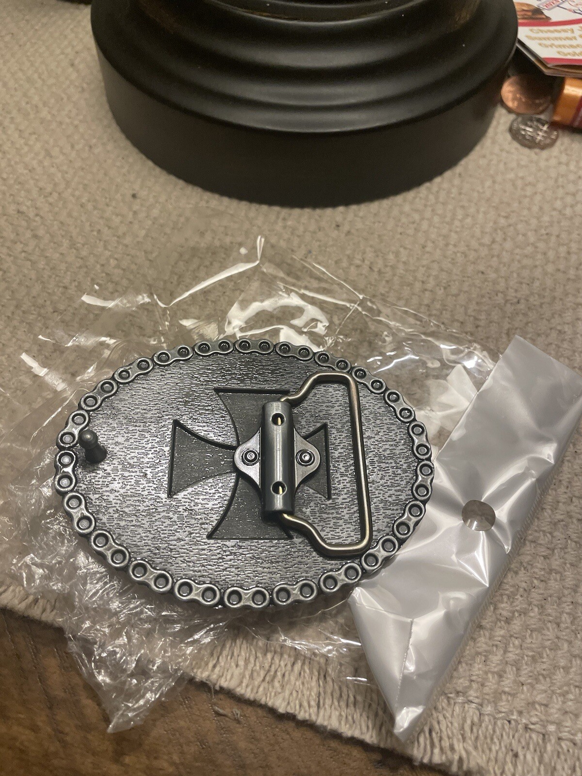 Red Iron Cross Belt Buckle | eBay