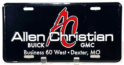 Vintage Allen Christian Buick GMC Metal Vanity License Plate Dexter MO ...