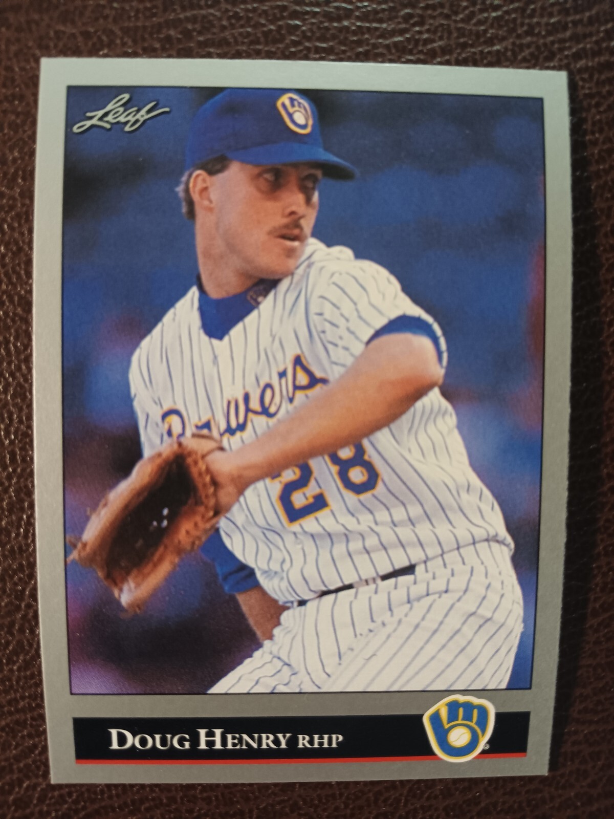 DOUG HENRY MILWAUKEE BREWERS 1992 LEAF BASEBALL CARD #80 | eBay