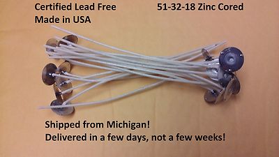 25 Candle Wicks 6 Inch Zinc Core 51-32-18 Candle Making Supplies | eBay