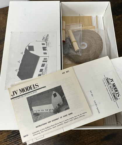 JV Models HO Scale Kit #2001 - Gabled Roof Dairy Barn HOn3 1:87 NOS! | eBay