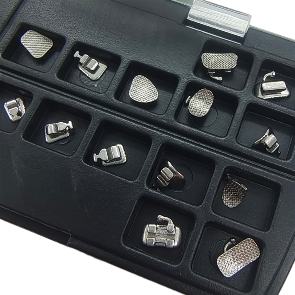 1 Set Dental Orthodontic Metal Lingual Brackets Brace Buccal Tubes ...