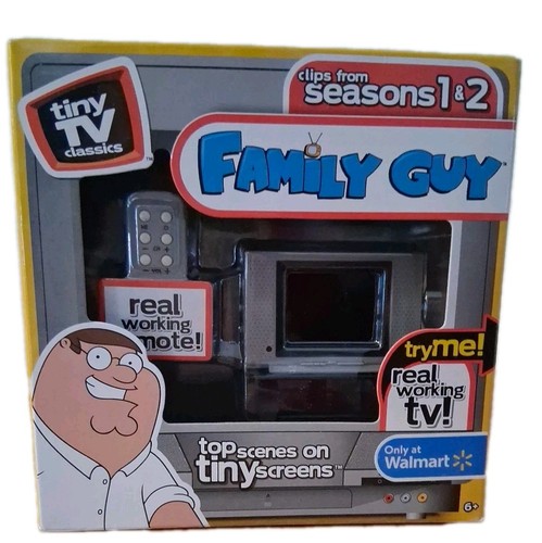 Tiny TV Classics Family Guy Real Working Mini Television Season 1 & 2 ...