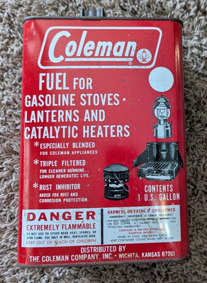 Vintage Coleman Fuel 1 Gallon Tin (For Display) | eBay