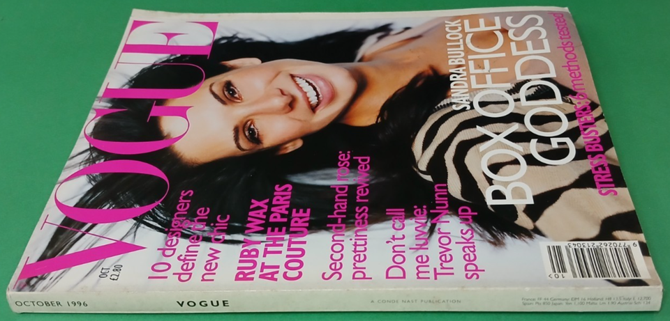 Vogue Magazine UK October 1996 Sandra Bullock Stella Tennant Annie ...