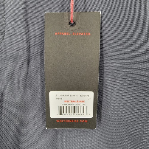 Western Rise AT Pants Mens 34 All Terrain Slim Straight Fit Hiking Blue ...
