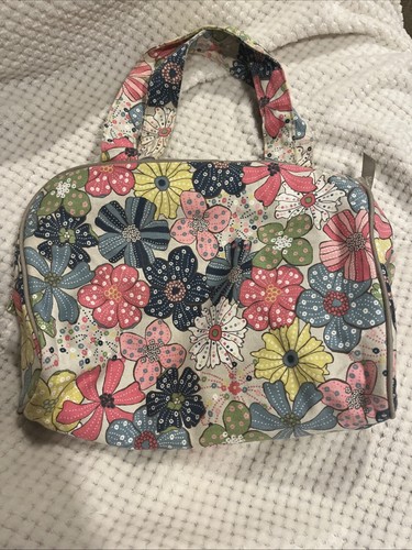 Thirty One Cosmetic Bag Free spirit Floral Zippered Handles Travel | eBay