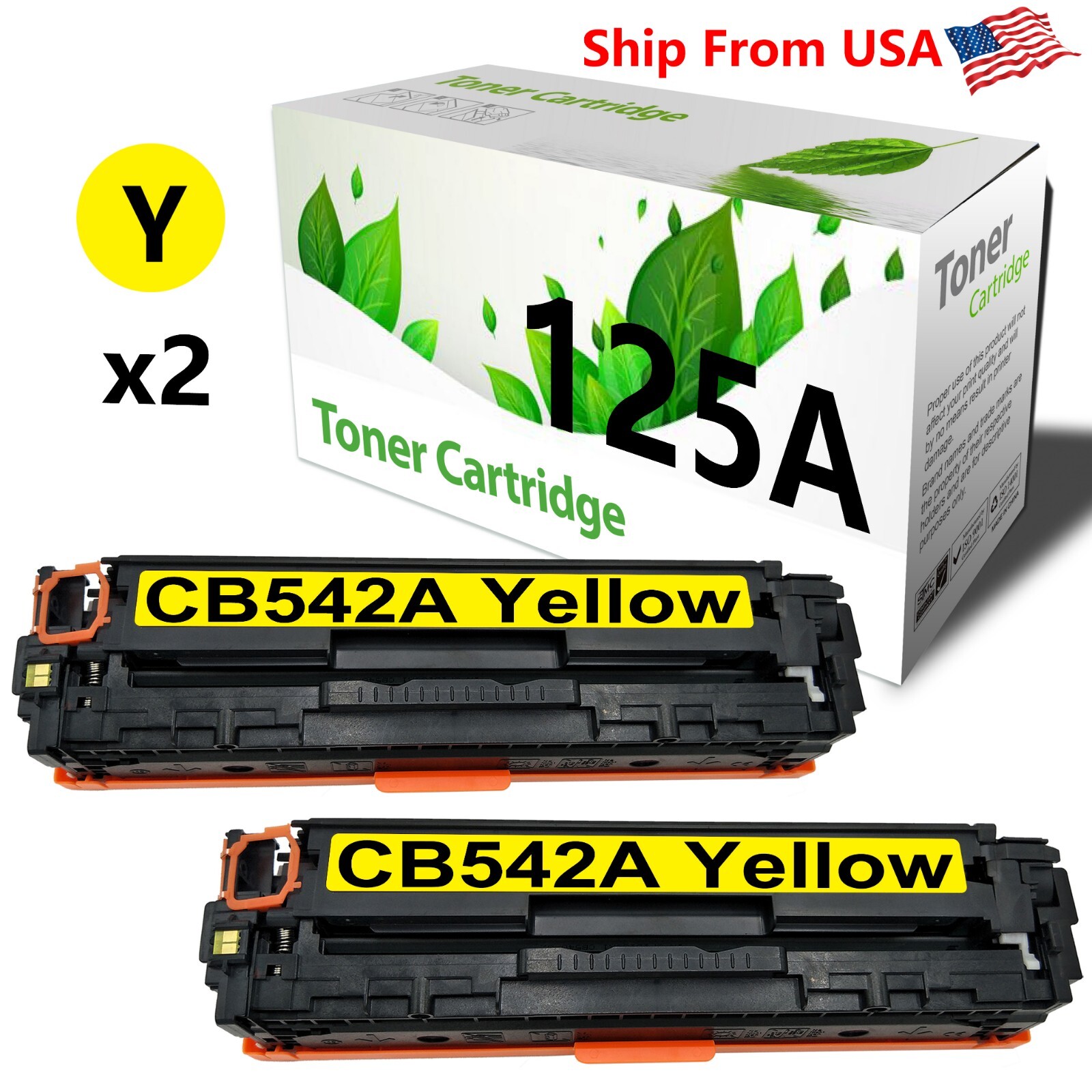 125A CB542A Toner Cartridge for CP1213 CP1215 CP1519ni Printer (2PK.Yellow) | eBay