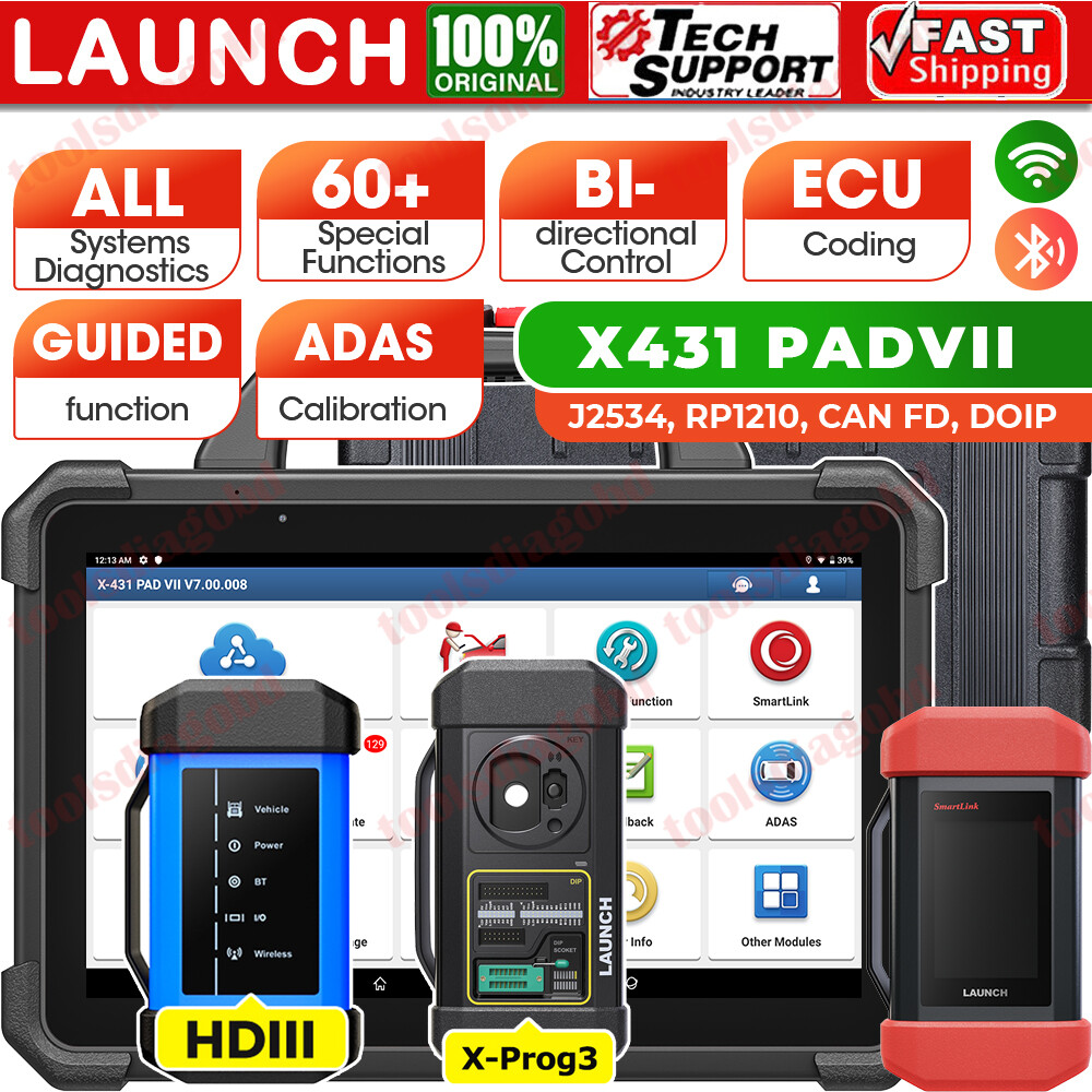 LAUNCH X431 PAD 7 V+ Pro X-PROG 3 HDIII Car Diagnostic Scanner Key ...