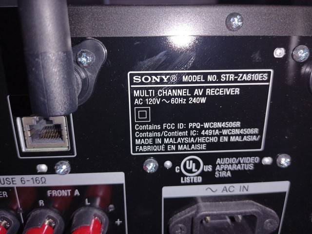 Sony STR-ZA810ES 7.2-Channel Receiver - Black for sale online | eBay