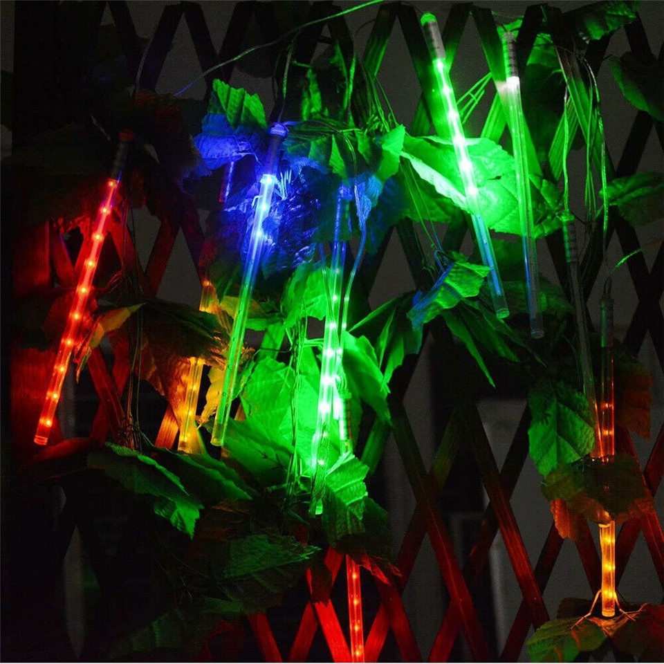 192/288 LED Solar Lights Meteor Shower Rain Tree String Light Garden ...