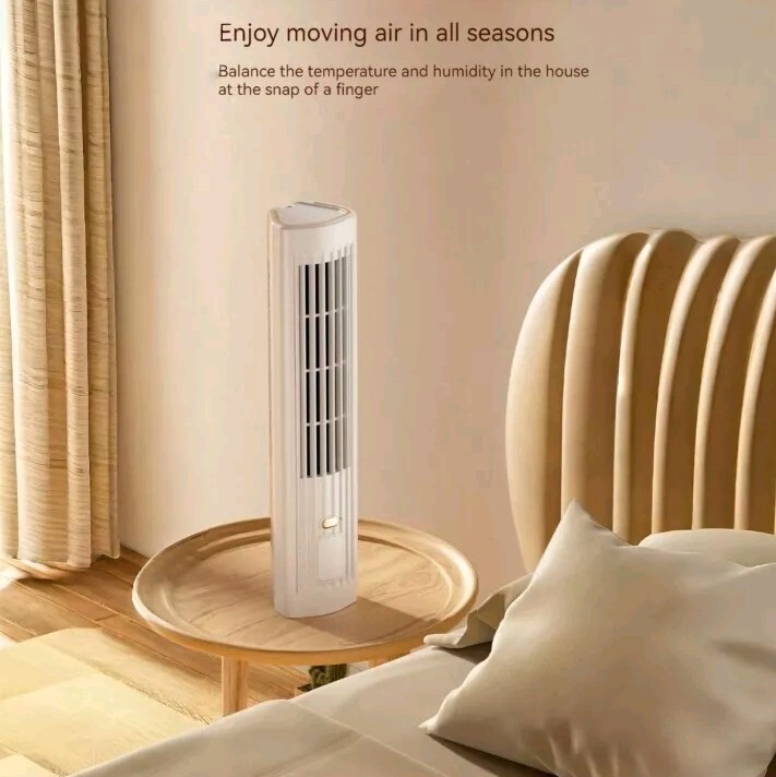 Small Portable Desktop Rechargeable Tower Cooling Fan with 3 Speeds | eBay