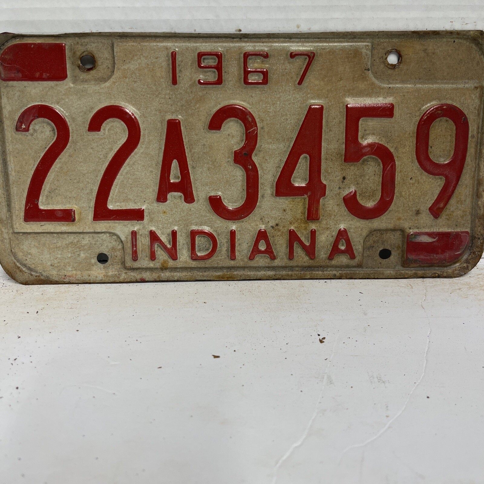 Vintage 1967 Indiana License Plate - Crafting Birthday MANCAVE slf | eBay