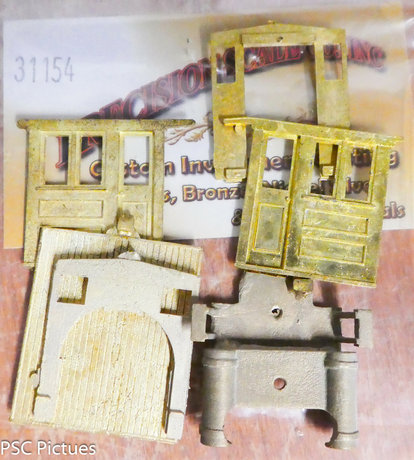 Precision Scale HO #31154 Cab Kit, Early Wood Type (Steam Loco) Brass ...