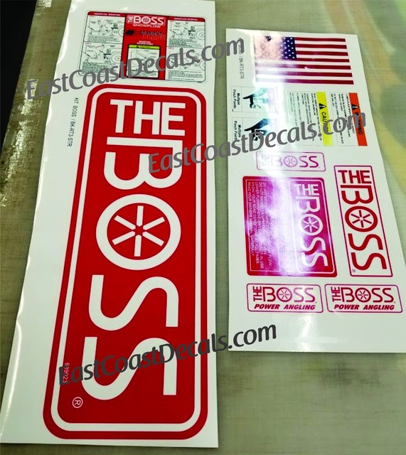 Boss Rt3 Straight Snow Plow Decal Replacement 10pc Kit Blade Warning ...