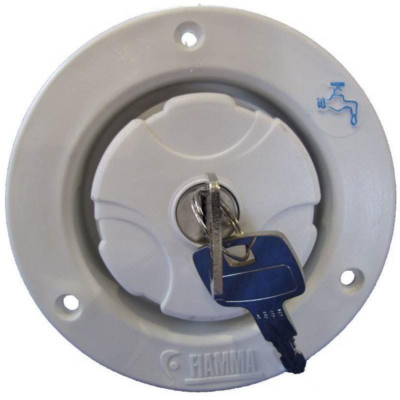FIAMMA LOCKABLE WATER FILLER CAP WHITE MOTORHOME CAMPERVAN HORSEBOX ...