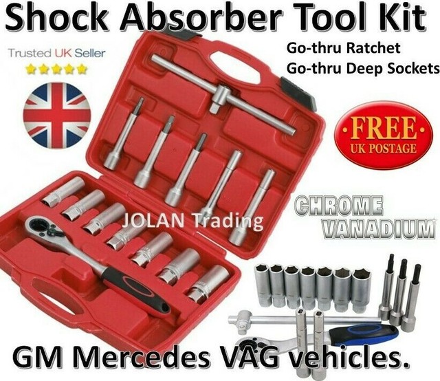 Shock Absorber Tool Kit 14-piece Suspension Merc VAG GM Strut Nut ...