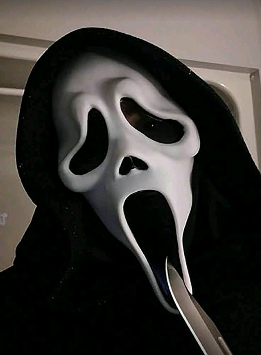 Scream Ghost Face Mask W/ Hood Latex Horror Halloween Fancy Dress ...