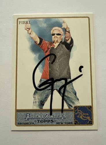 Guy Fieri Signed Autograph 2011 Topps Allen & Ginter Food Network Card ...