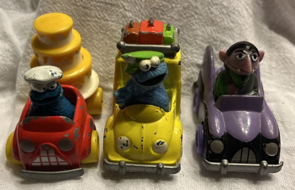 Sesame Street 80's Vintage Die Cast Vehicles with Characters Playskool ...