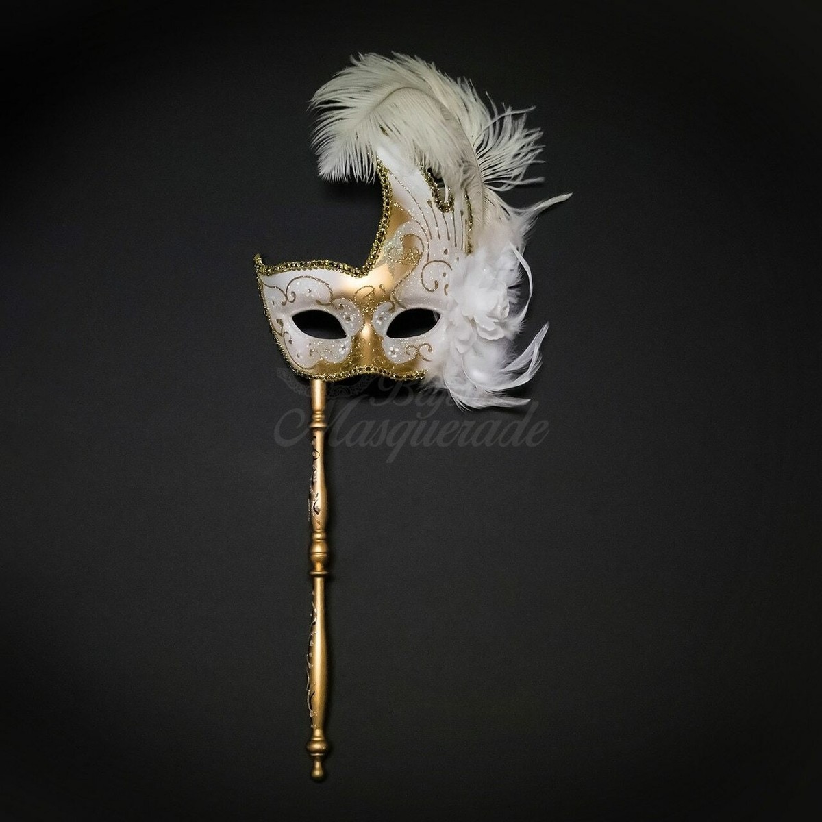 Navy White And Gold Mascara De Party