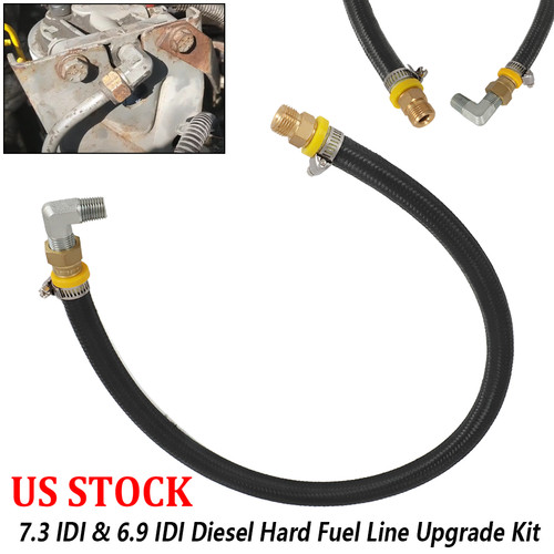 Hard Fuel Line Hose Upgrade Kit LIFT PUMP LINE For 6.9 / 7.3IDI Diesel ...