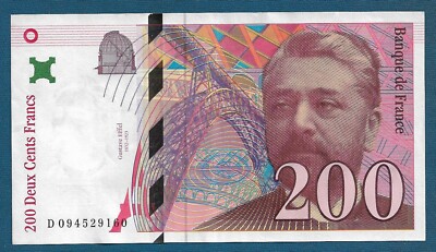 200 Francs 1999. France banknotes, Deux cents Francs - Original ...