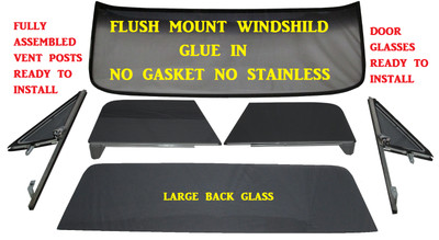 Flush Mount Glass 1968 - 1972 Chevy GMC Pickup Windshield Vents Door ...