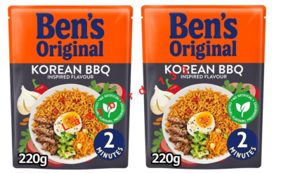 Ben’s Original Microwave Rice – Korean BBQ – 2 Packs – 220g Ready ...