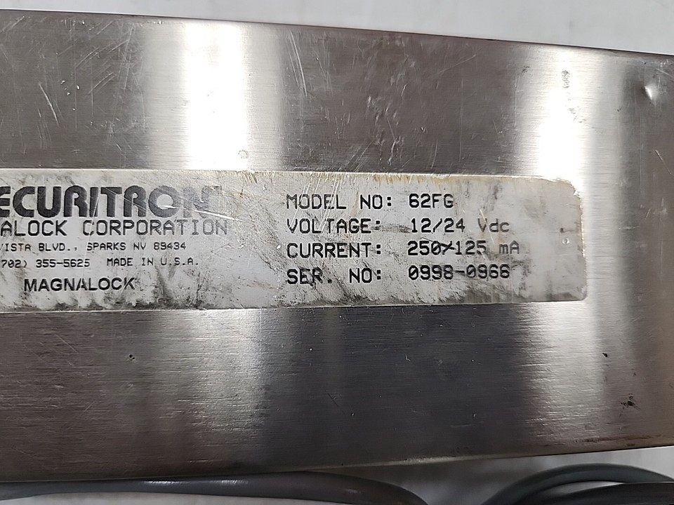 SECURITRON MAGNALOCK magnetic lock M62-CF-12/24 VDC | eBay