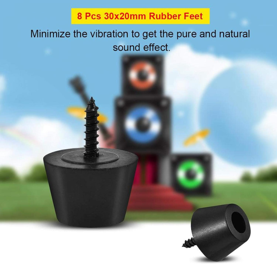 8 Pcs 30X20Mm Rubber Feet Anti-Vibration Base Pad Stand for Speaker ...