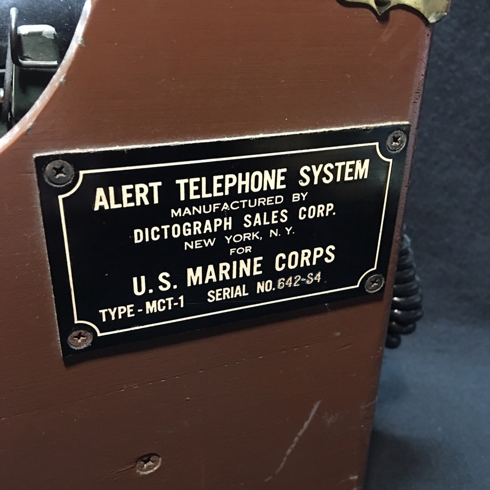 WWII Alert Telephone System Dictograph Sales Corp US Marine Corps Type MCT-1 | eBay