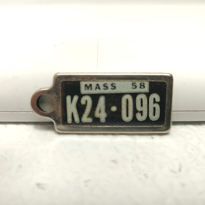 RARE VTG Disabled Veterans Mini License Plate Key Chain Ring ...