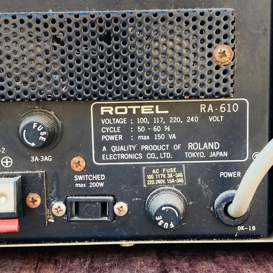 Rotel RA-610 Vintage Solid State Stereo Amplifier, 1970s Hi Fi Audio ...