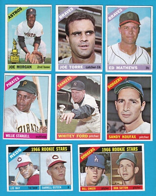 1966 TOPPS original BASEBALL CARDS-YOU Pick A PLAYER CHOICE 250 and UP ...