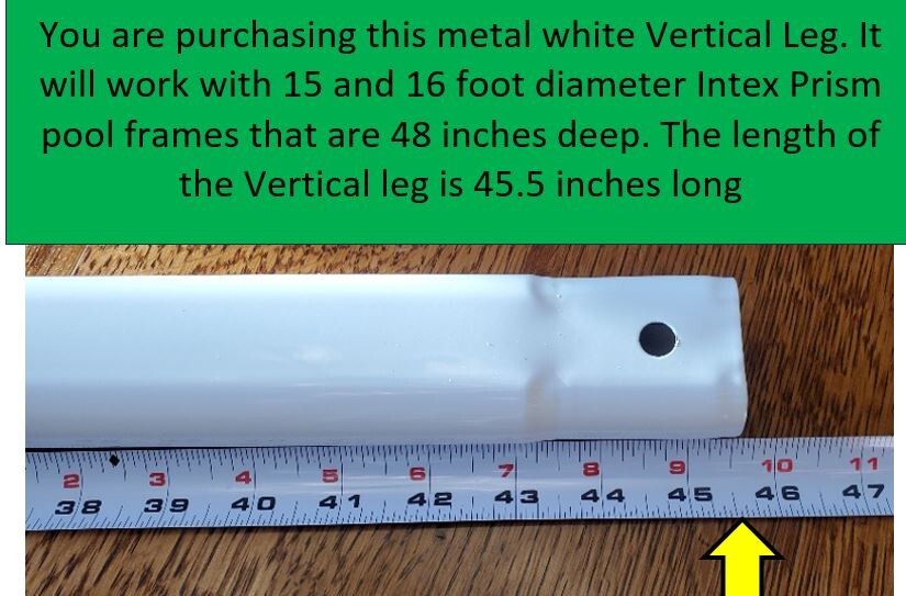 NEW Intex Prism Frame Pool Vertical Leg 12829 45.5 inches long | eBay