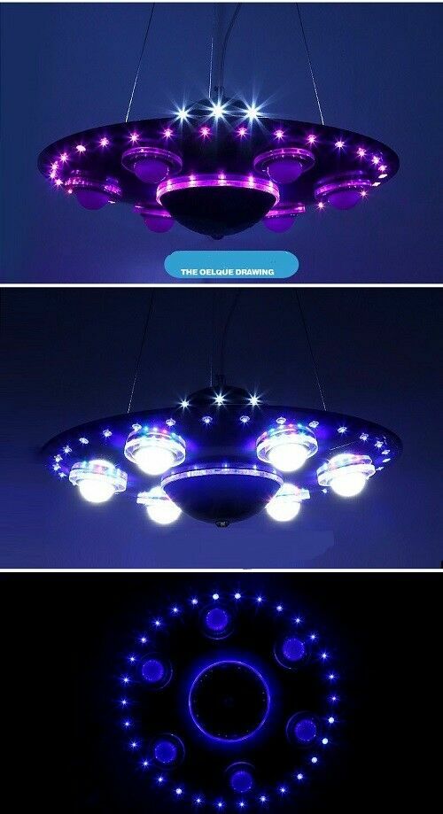 Spaceship LED Chandelier Pendant UFO Lamp Child Kid's Bedroom Home ...