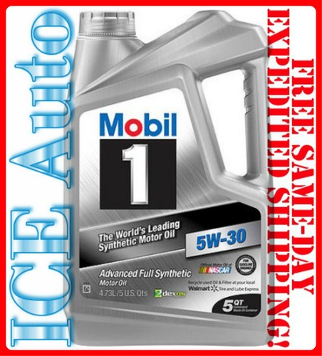 Mobil 1 SAE 5W-30 Advanced Full Synthetic Motor Oil (5 Quart Jug) DEXOS ...