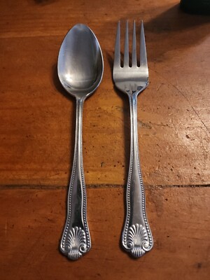 Supreme Cutlery by Towle Silverplate Stuart Shell Slotted & Serving ...