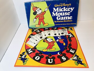 1976 Disney Mickey Mouse Board Game Parker Brothers Family Fun Vintage ...