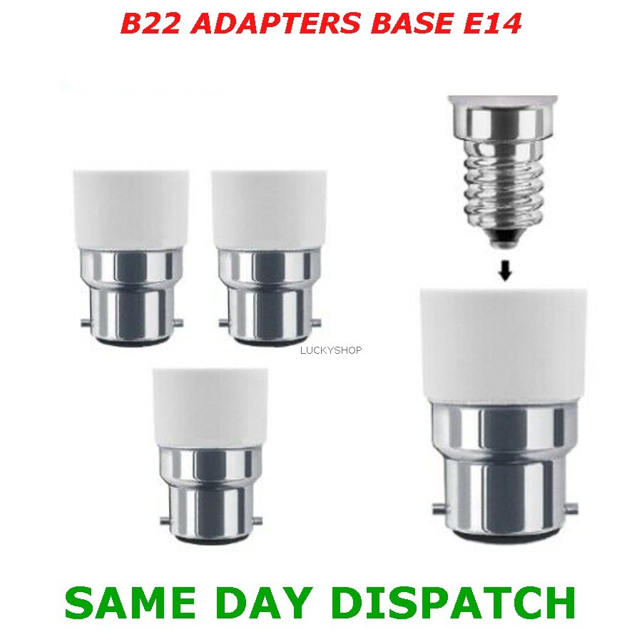 2X B22 Adapters E14 Base Bayonet to Edison Light Bulb Converter | eBay