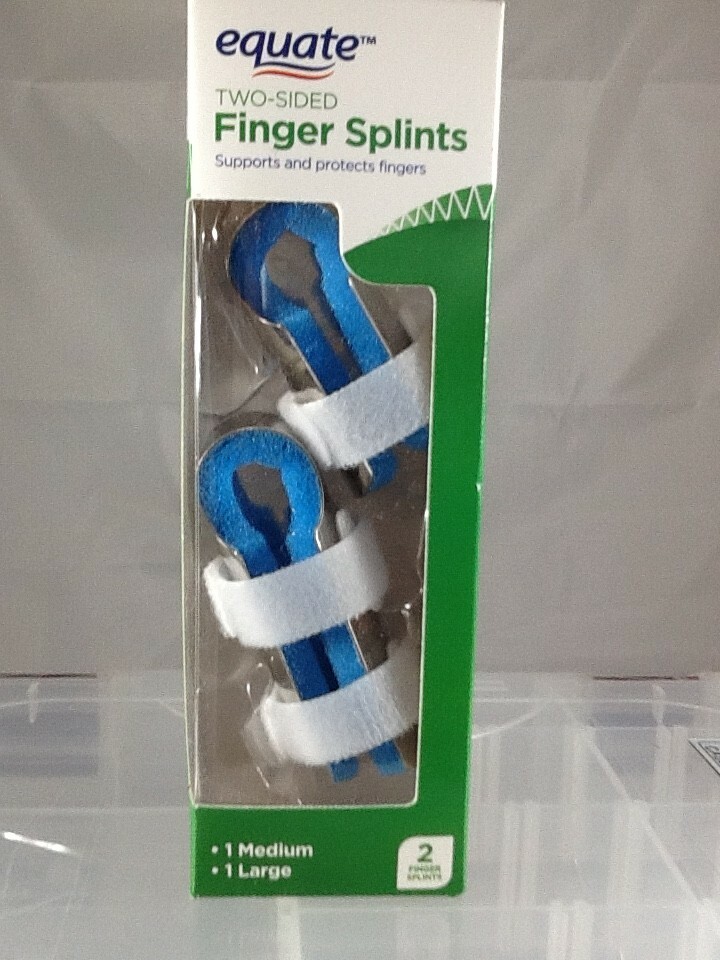 Finger Splints ~ Two Sided ~ 1 Medium - 1 Large ~ Protects Fingers | eBay
