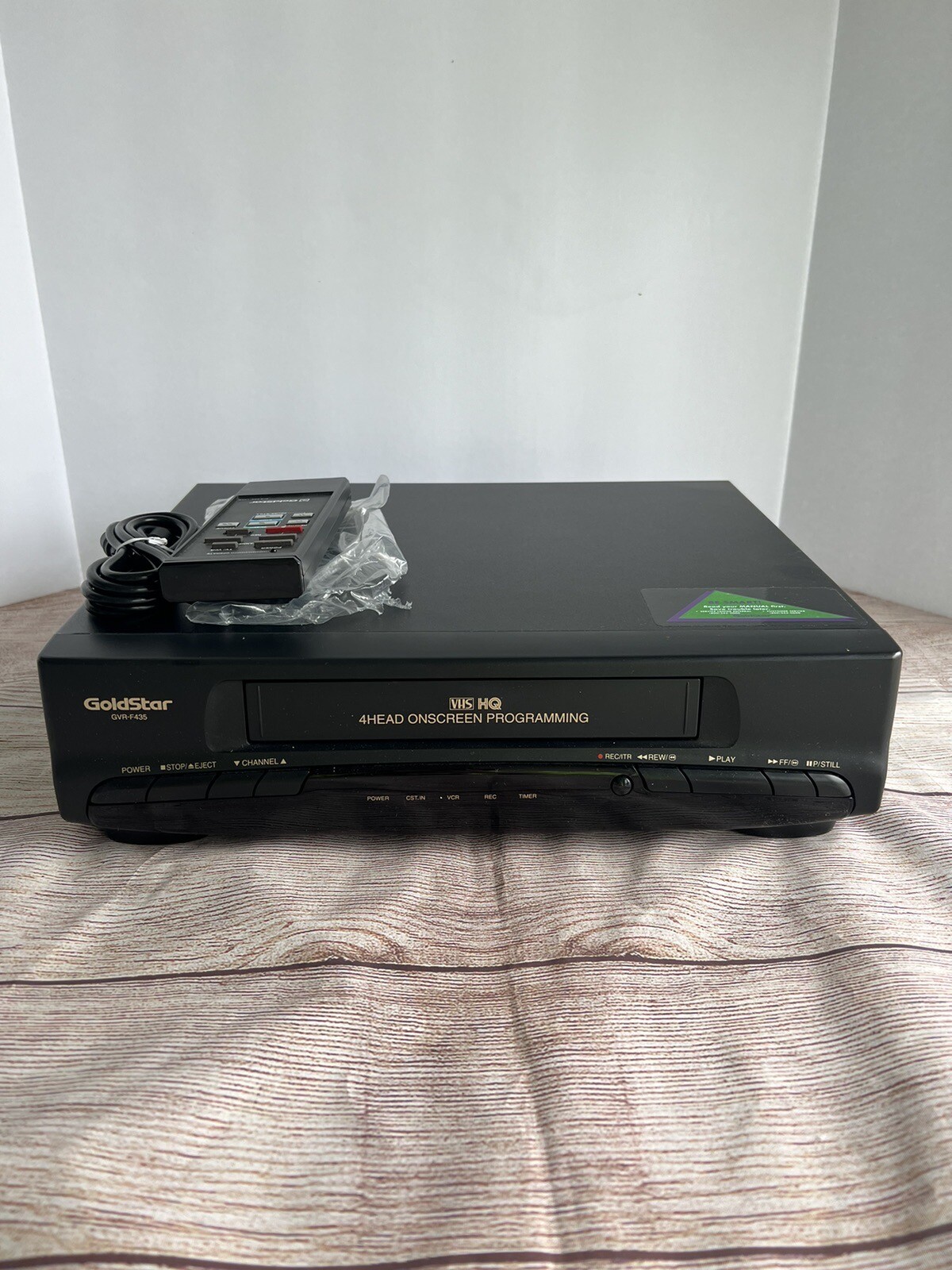 Goldstar GVR-F435 VCR VHS Player 4 Head Auto Tracking W/ Remote Tested ...