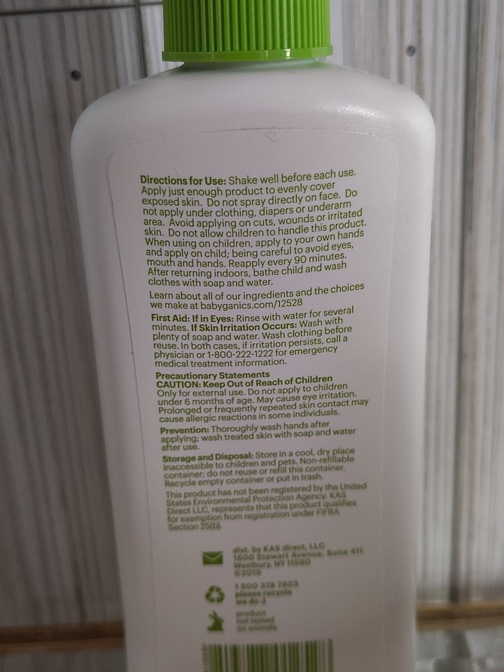 Babyganics Natural Insect Repellent 6 Fl Oz (Deet Free) Spray | eBay