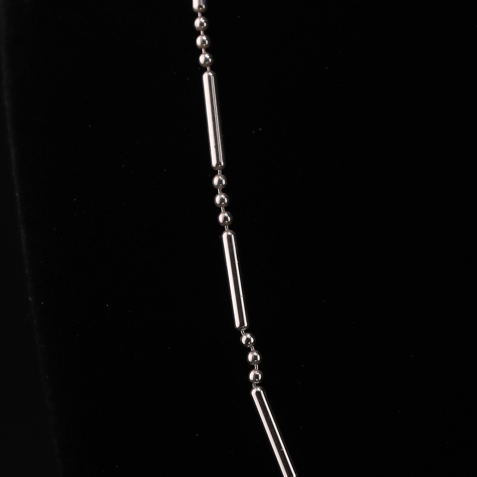 VTG Sterling Silver - MEXICO 2mm Ball & Bar Chain 22" Necklace - 4g | eBay
